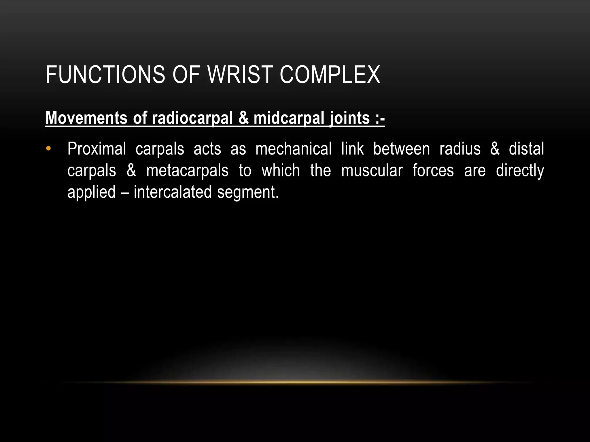 Wrist & hand complex | PPTX