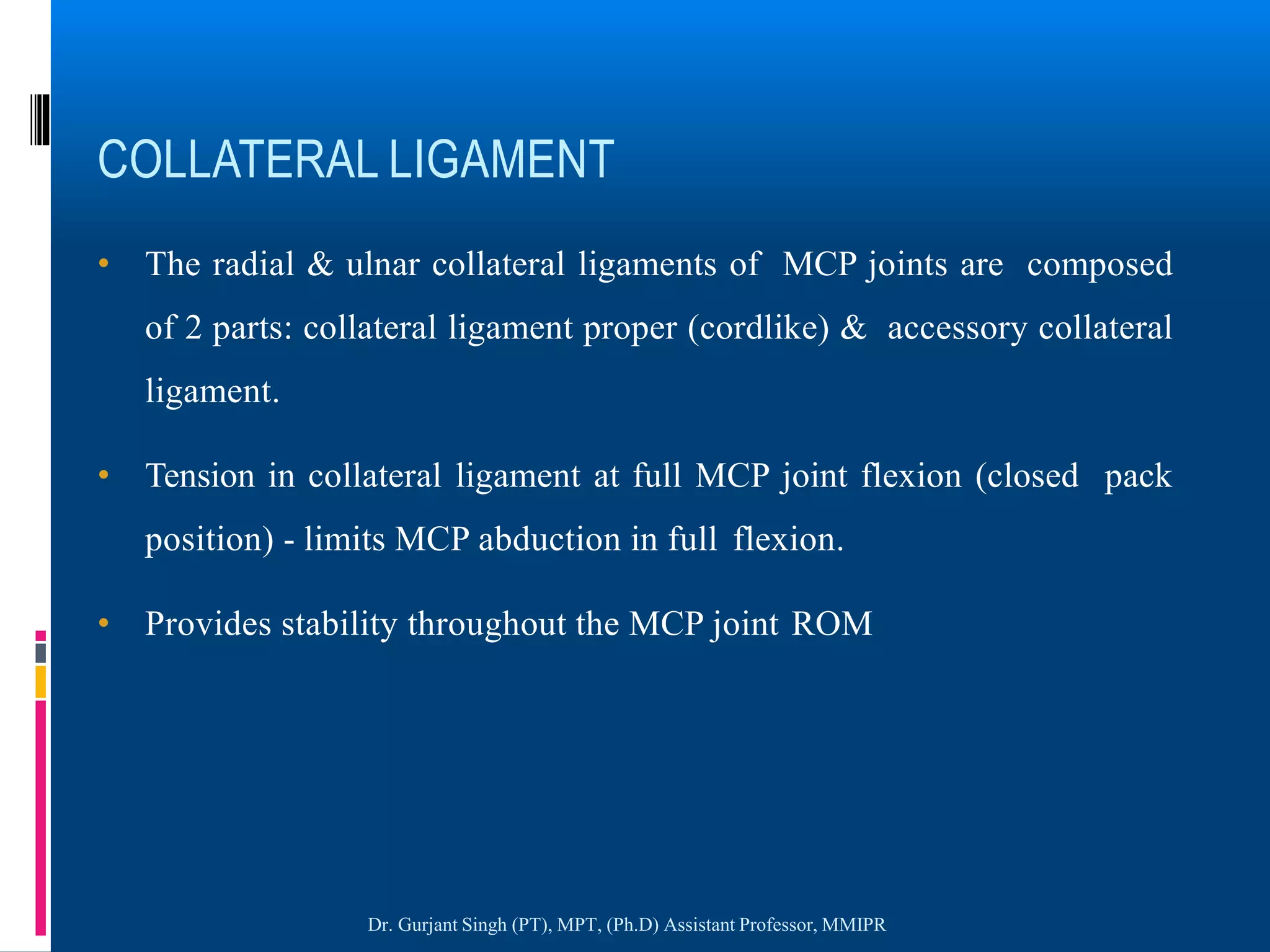Biomechanics of Wrist and Hand Complex- Dr Gurjant Singh (PT) | PPTX