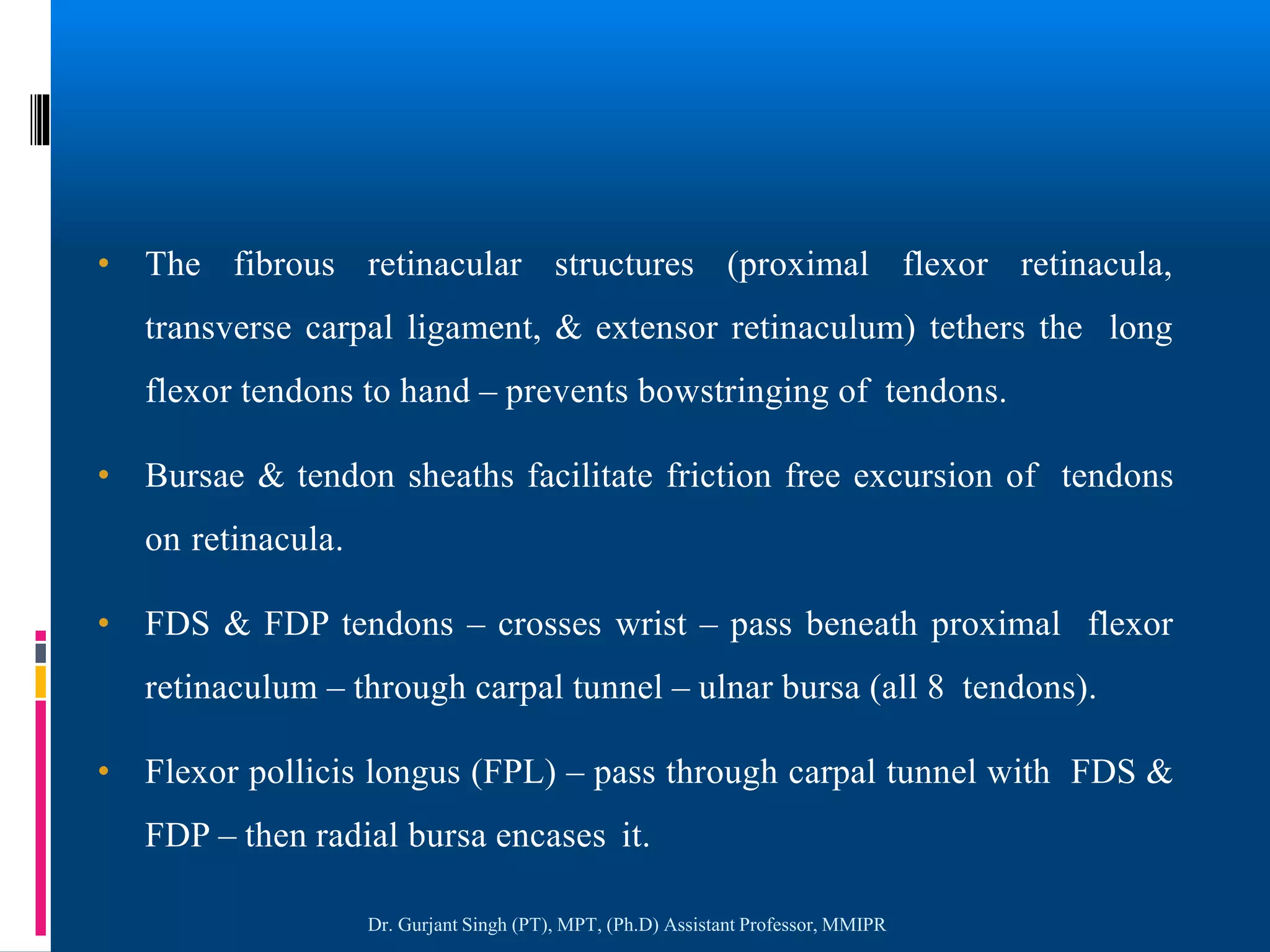 Biomechanics of Wrist and Hand Complex- Dr Gurjant Singh (PT) | PPTX
