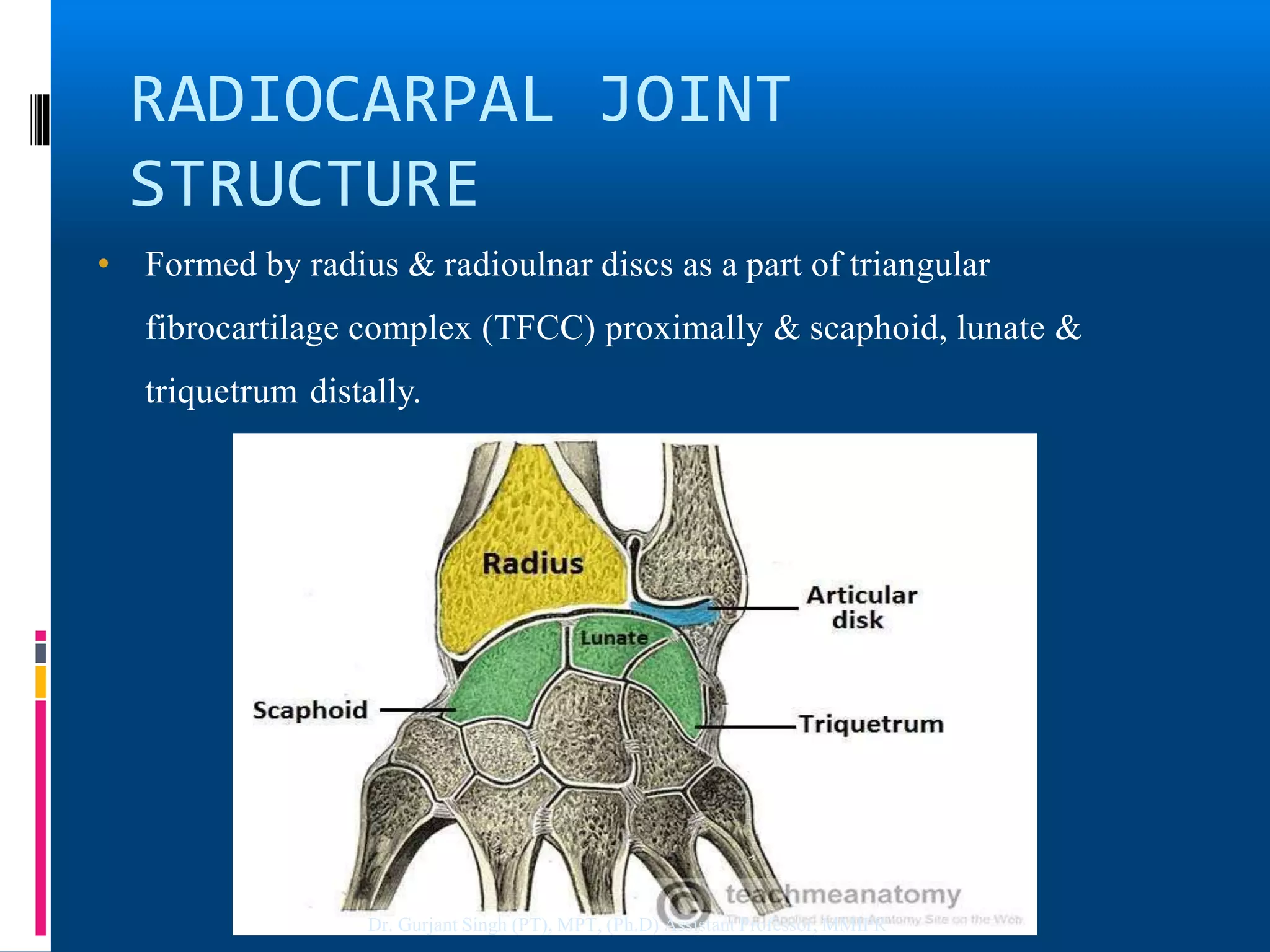 Biomechanics of Wrist and Hand Complex- Dr Gurjant Singh (PT) | PPTX