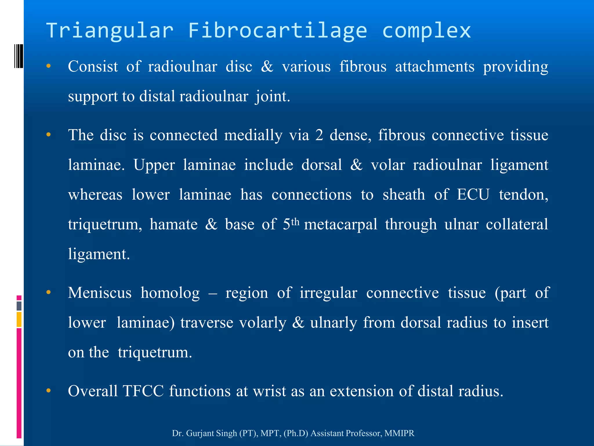 Biomechanics of Wrist and Hand Complex- Dr Gurjant Singh (PT) | PPTX
