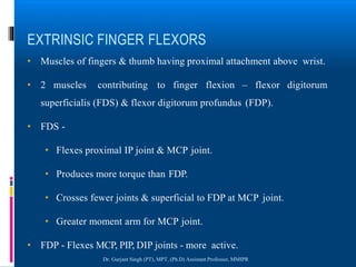 Biomechanics of Wrist and Hand Complex- Dr Gurjant Singh (PT) | PPTX