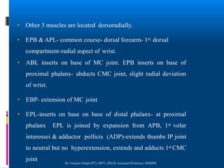 Biomechanics of Wrist and Hand Complex- Dr Gurjant Singh (PT) | PPTX