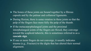 forearm, Wrist, hand joint anatomy & examination | PPTX