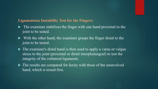 forearm, Wrist, hand joint anatomy & examination | PPTX