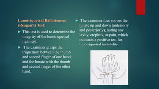 forearm, Wrist, hand joint anatomy & examination | PPTX
