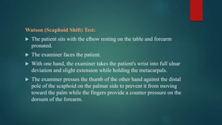 forearm, Wrist, hand joint anatomy & examination | PPTX