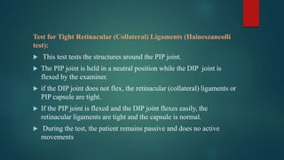 forearm, Wrist, hand joint anatomy & examination | PPTX