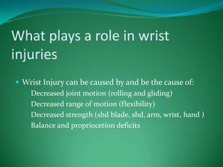 Wrist injury prevention in the gym | PPTX