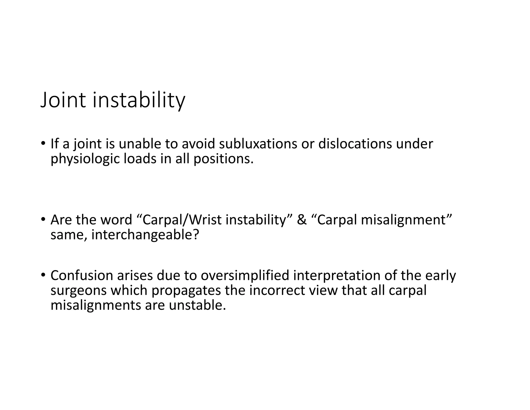 Wrist instability | PDF