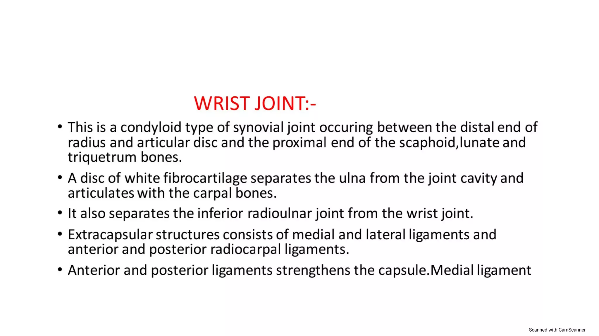 Wrist joint | PDF