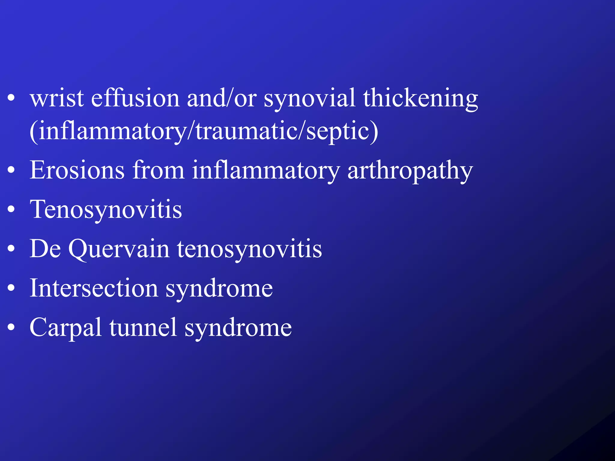Wrist joint pathologies | PPT