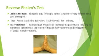 Reverse Phalens Test
