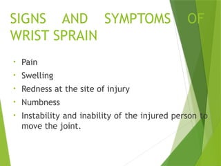 wrist sprain.pptx. . | PPTX