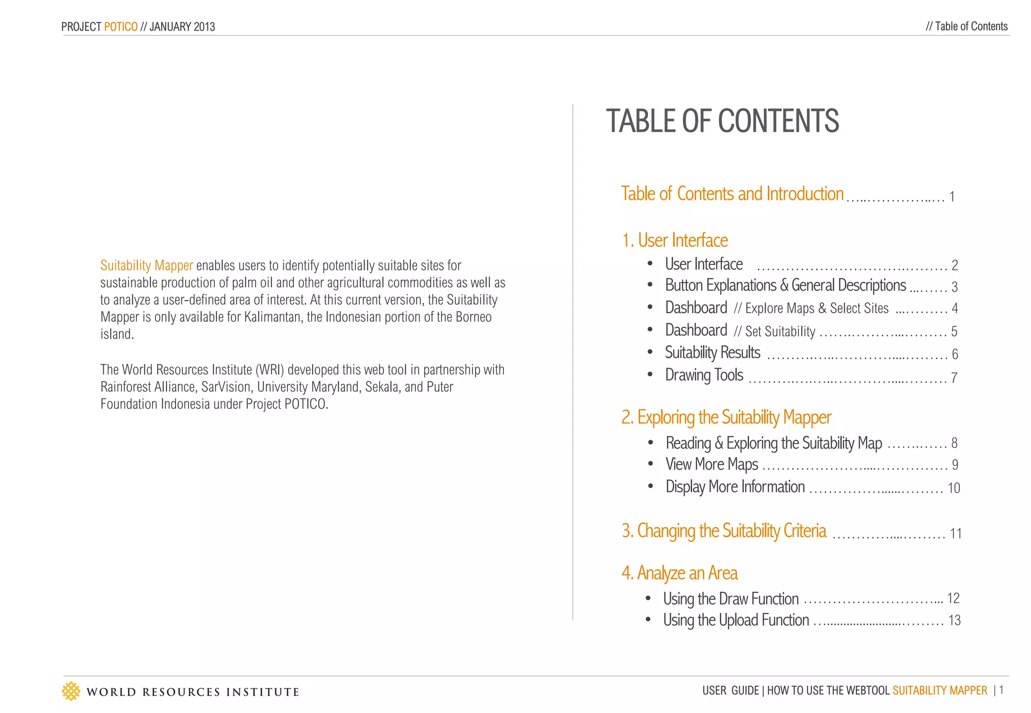 WRI Suitability Mapper Manual - English | PDF