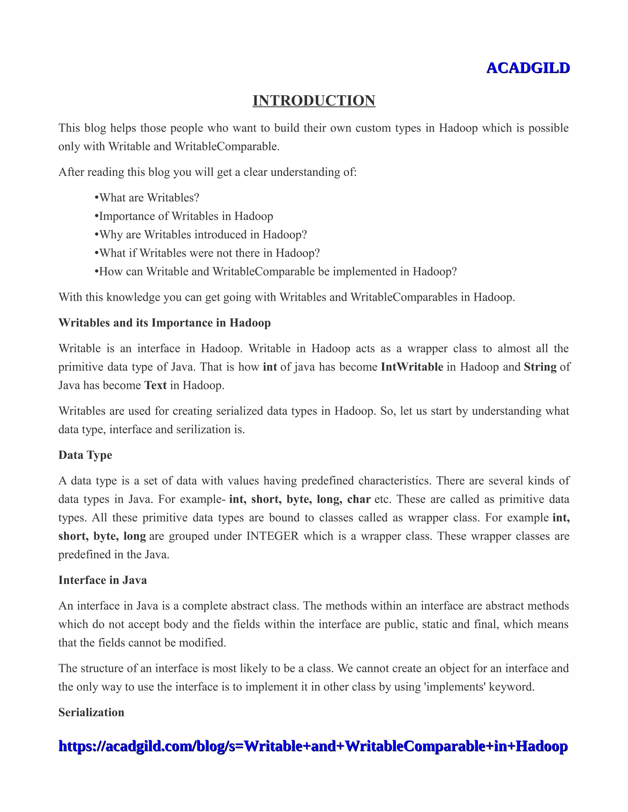 Acadgild Hadoop Lesson Odt Programming Languages Computing