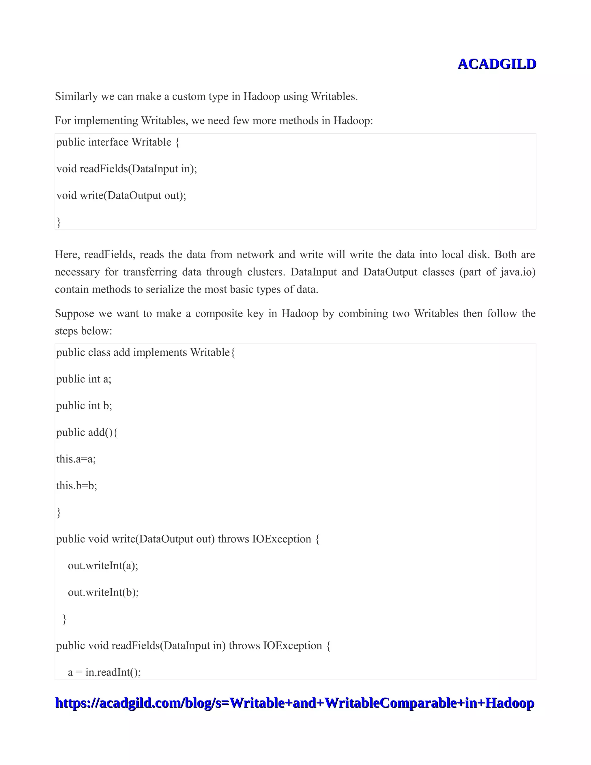 ACADGILD:: HADOOP LESSON | ODT | Programming Languages | Computing