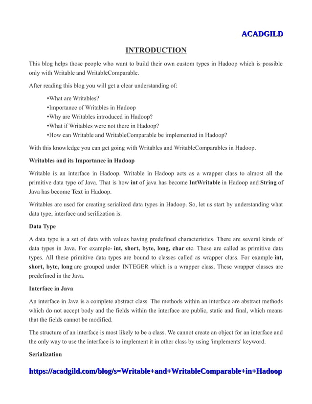 Acadgild Hadoop Lesson Odt Programming Languages Computing