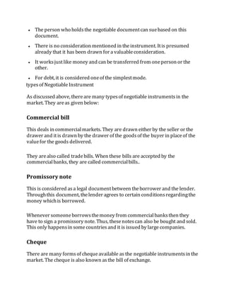 Write a-comprehensive-note-on-negotiable-instrument 2 | DOCX