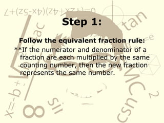 Write Fractions and Equivalent Fractions | PPT | Chemistry | Science