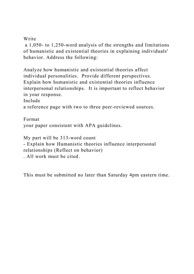 Write a 1,050- to 1,250-word analysis of the strengths and limit.docx