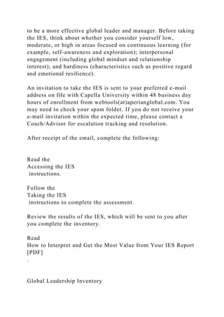 Write a 2-4 page analysis of IES domains and assessment frameworks i ...