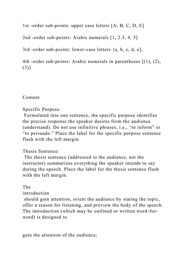 Write a 2 page outline informative speech paper on Why it important .docx