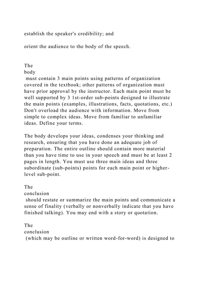 Write a 2 page outline informative speech paper on Why it important .docx