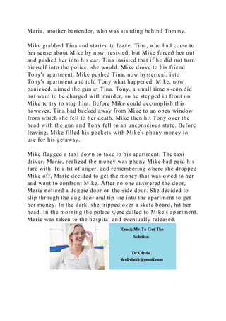 Write a 2 page paper analyzing the fact pattern scenario below. Prov.docx