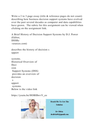 Write a 2 to 3 page essay (title & reference pages do not count) des.docx