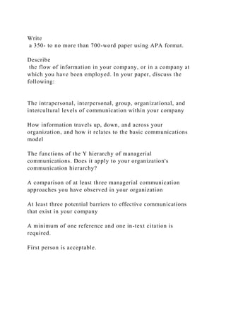 Write a 350- to no more than 700-word paper using APA format.D.docx ...