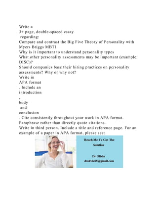 Write a 3+ page, double-spaced essay regardingCompare and con.docx