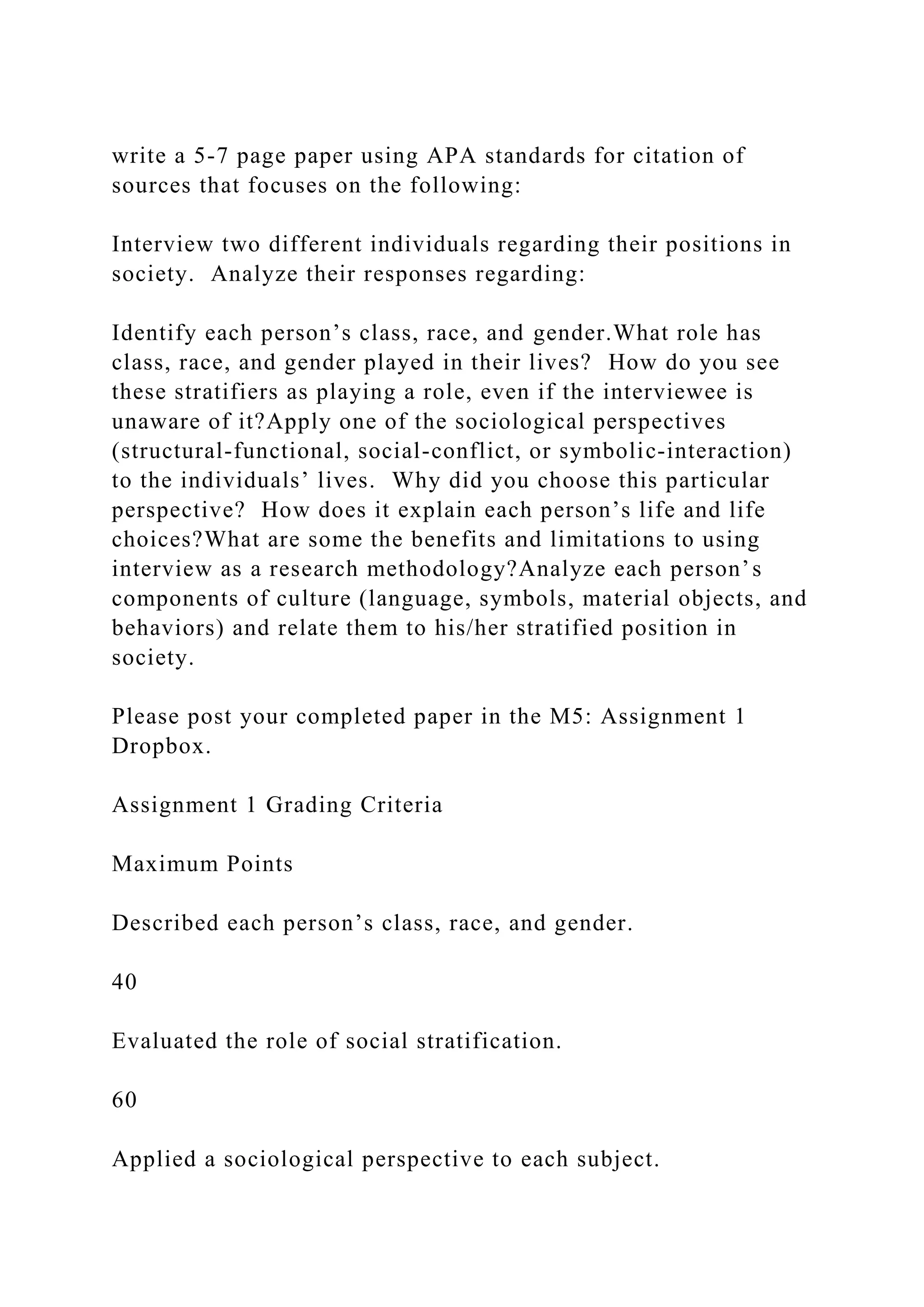 write a 5-7 page paper using APA standards for citation of sources t ...