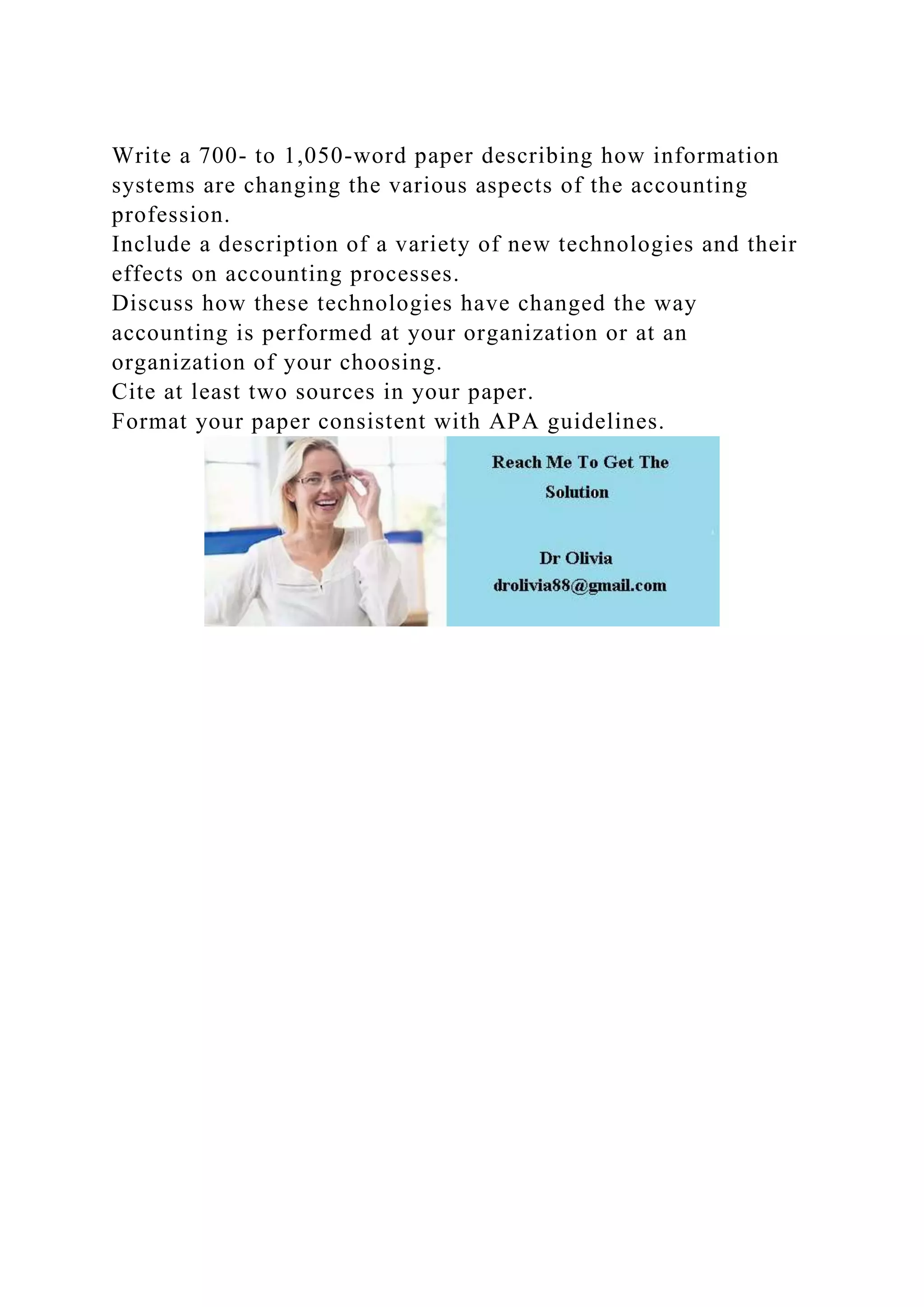 Write a 700- to 1,050-word paper describing how information systems .docx