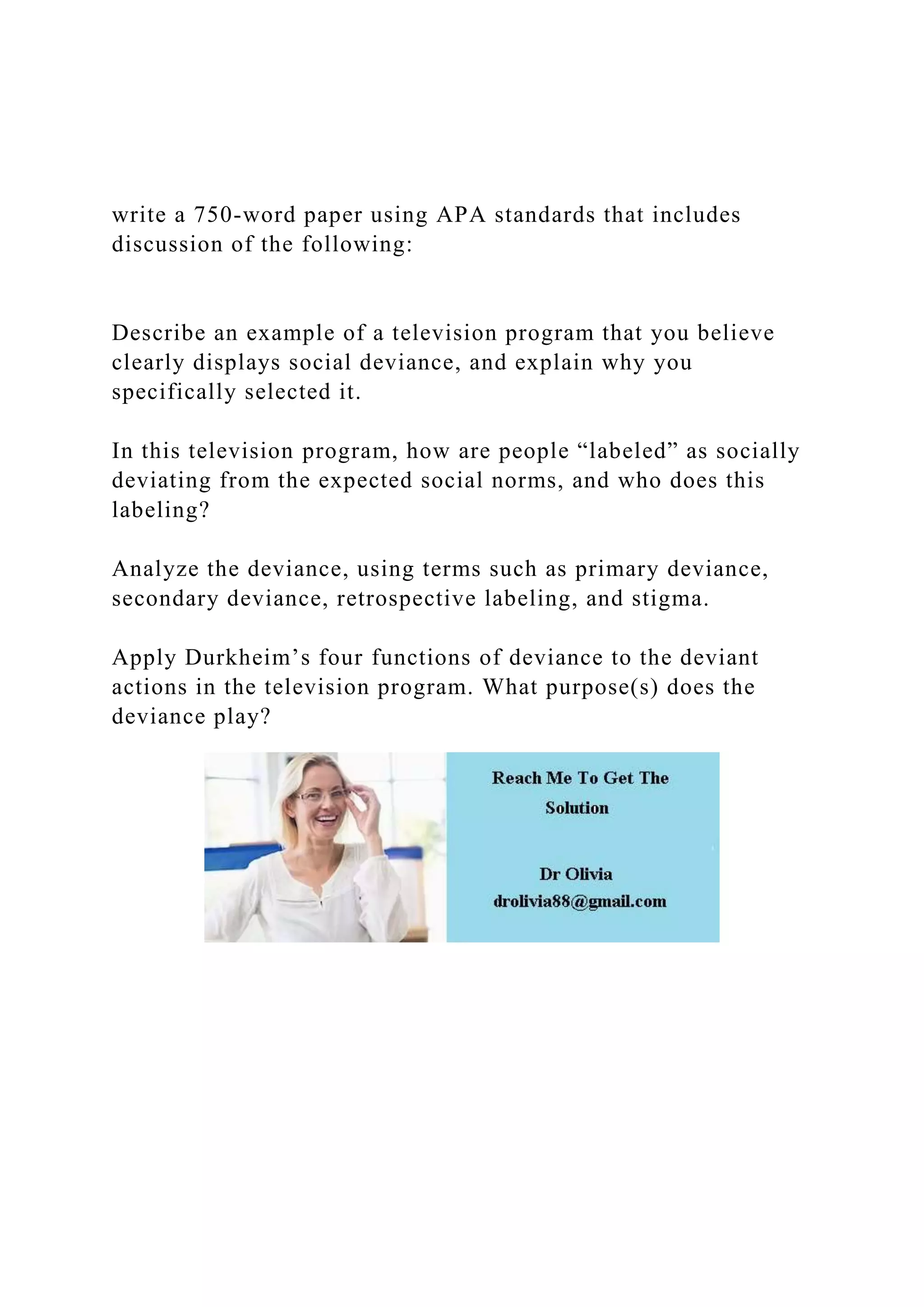 write a 750-word paper using APA standards that includes discuss.docx