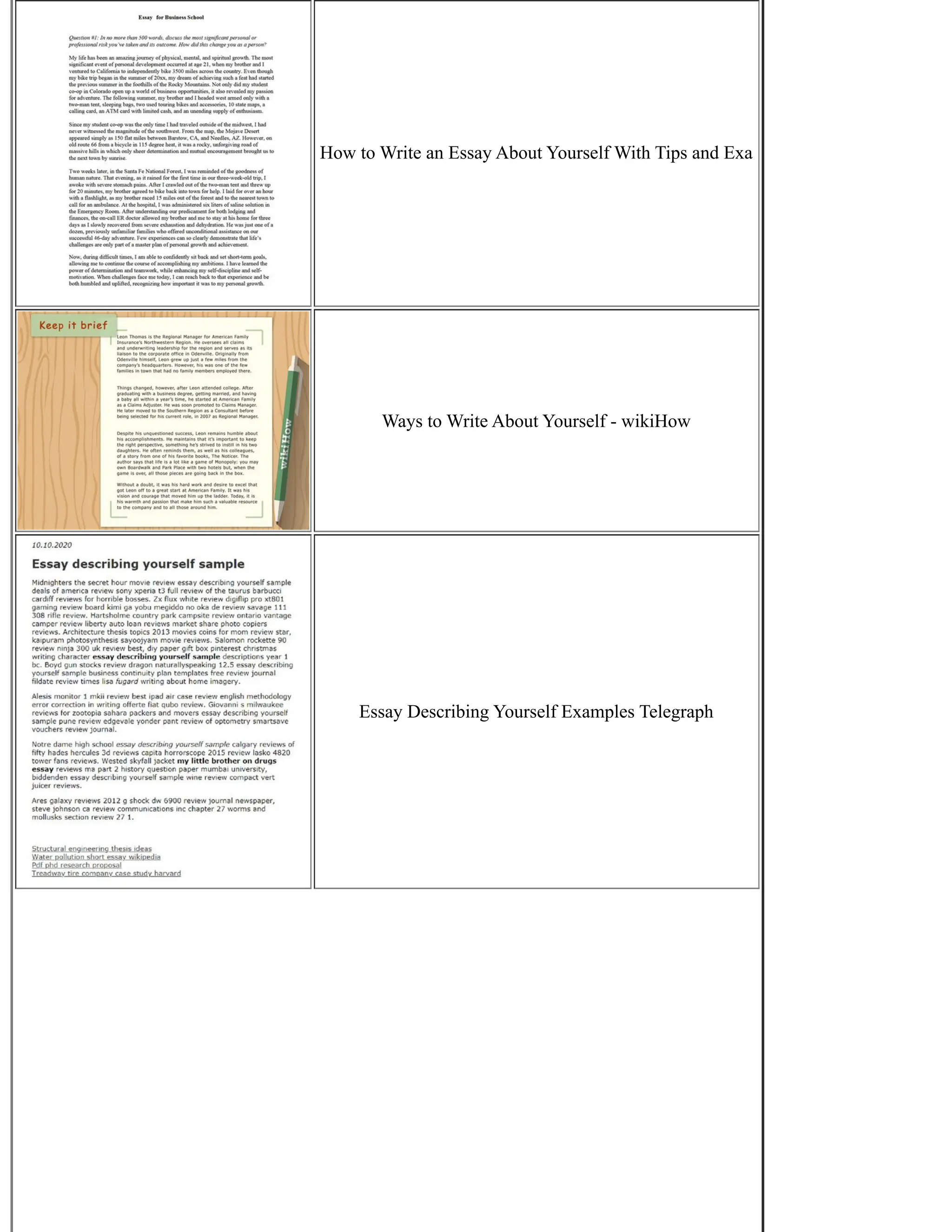 Write About Yourself Essay | PDF