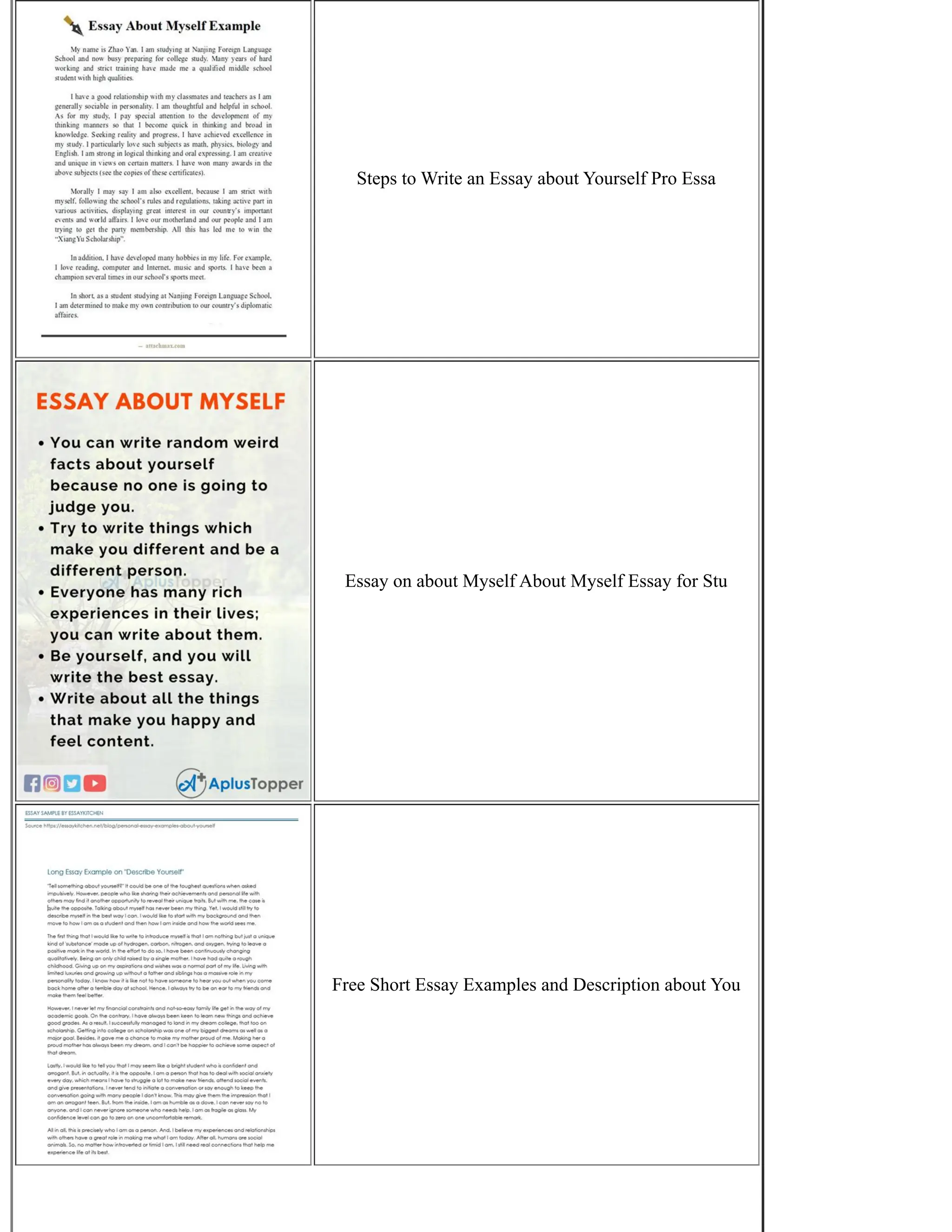 Write About Yourself Essay | PDF