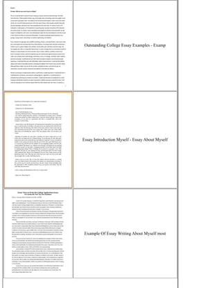 Write About Yourself Essay | PDF | Poetry | Books and Literature