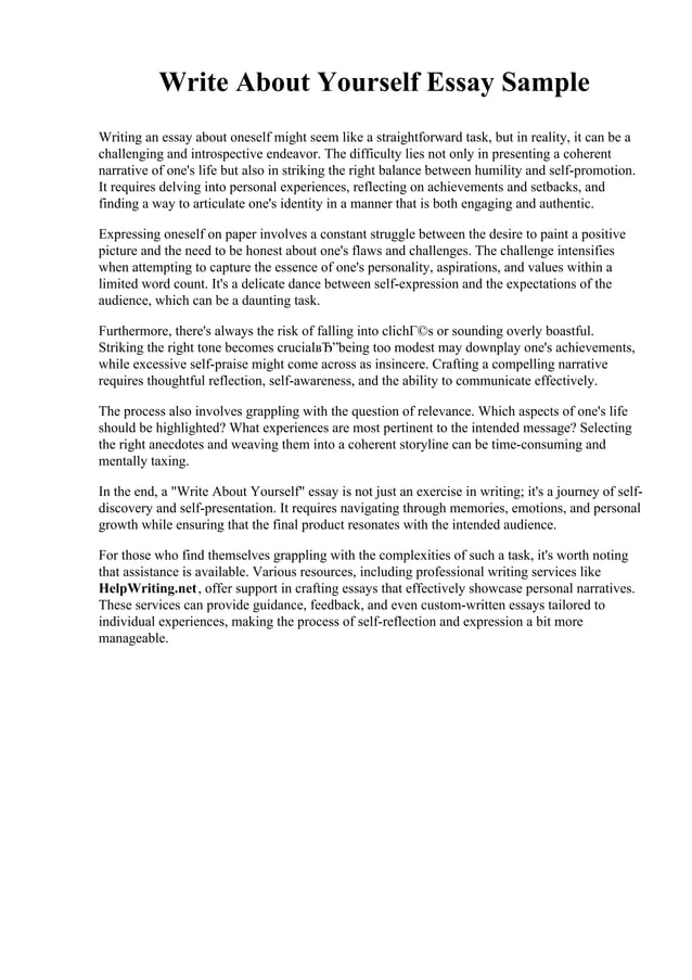 Write About Yourself Essay Sample.pdf