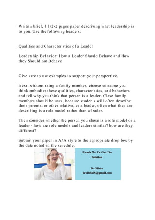 Qualities, Behaviors and Examples of a True Leader | PDF