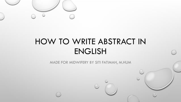 how to write abstrack in midwifery .pptx