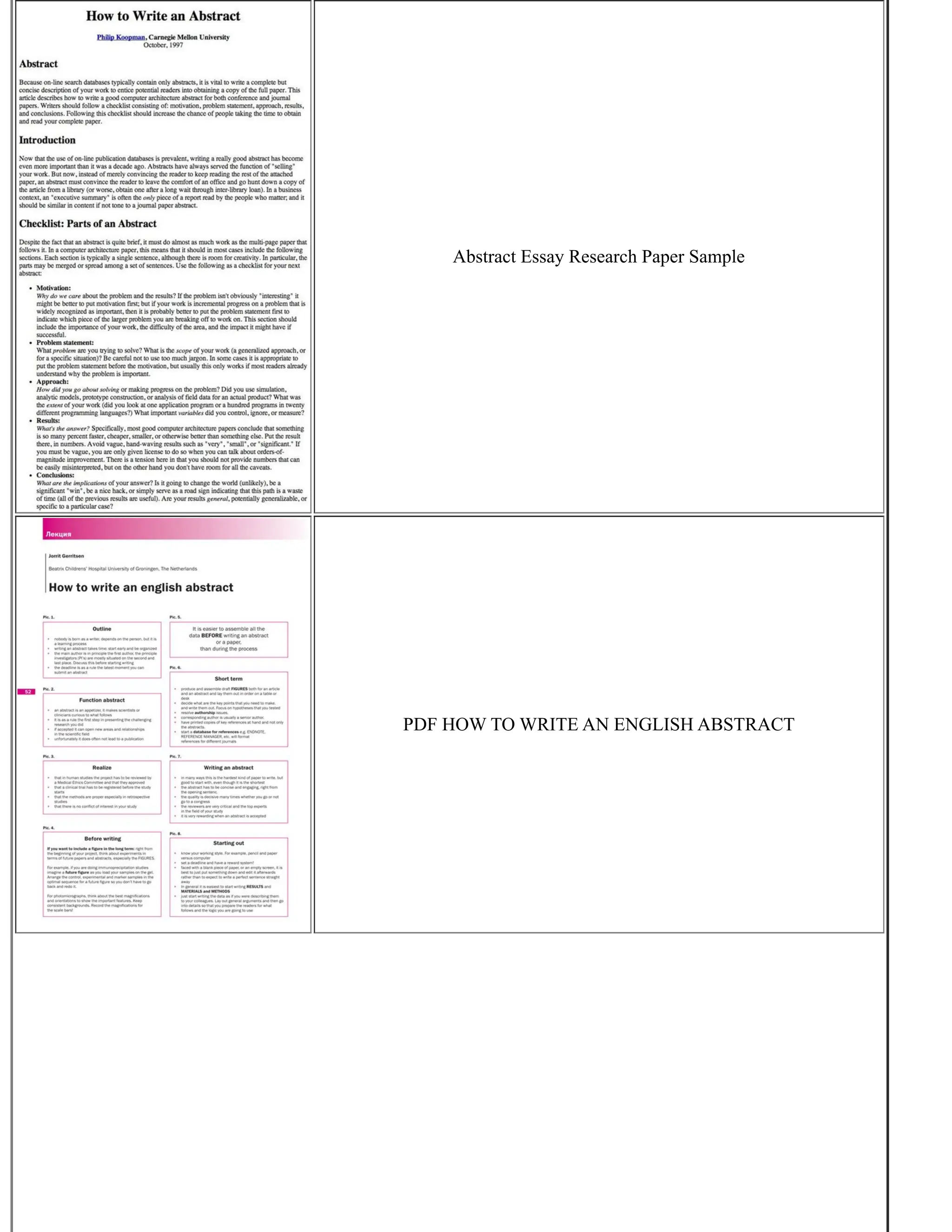 Write Abstract For Research Paper | PDF