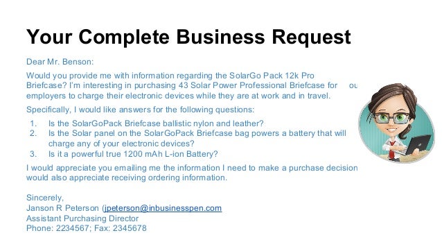 Write a Business Request