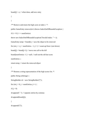 Write a class that maintains the top ten scores for a game application.pdf