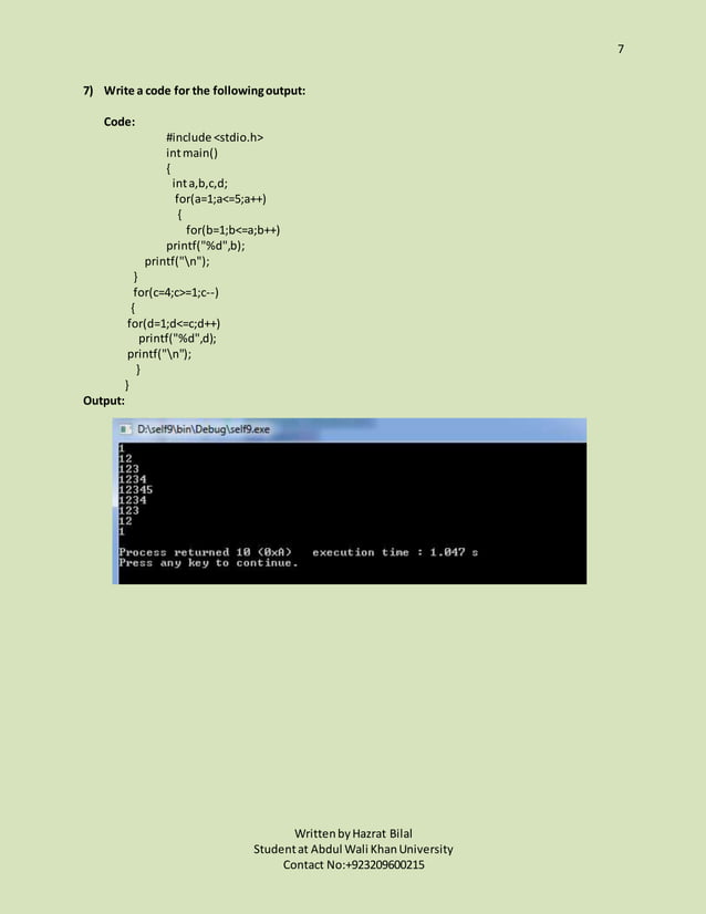 Printing different pyramid patterns of numbers,alphabets and stars ...