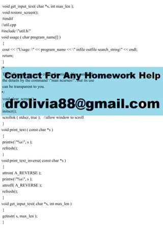 Write a C++ program 1. Study the function process_text() in file.pdf