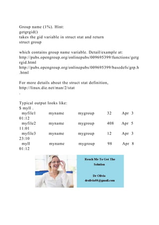Write a C program, myls.c, to list files in a given directory. myls .docx | Free Download
