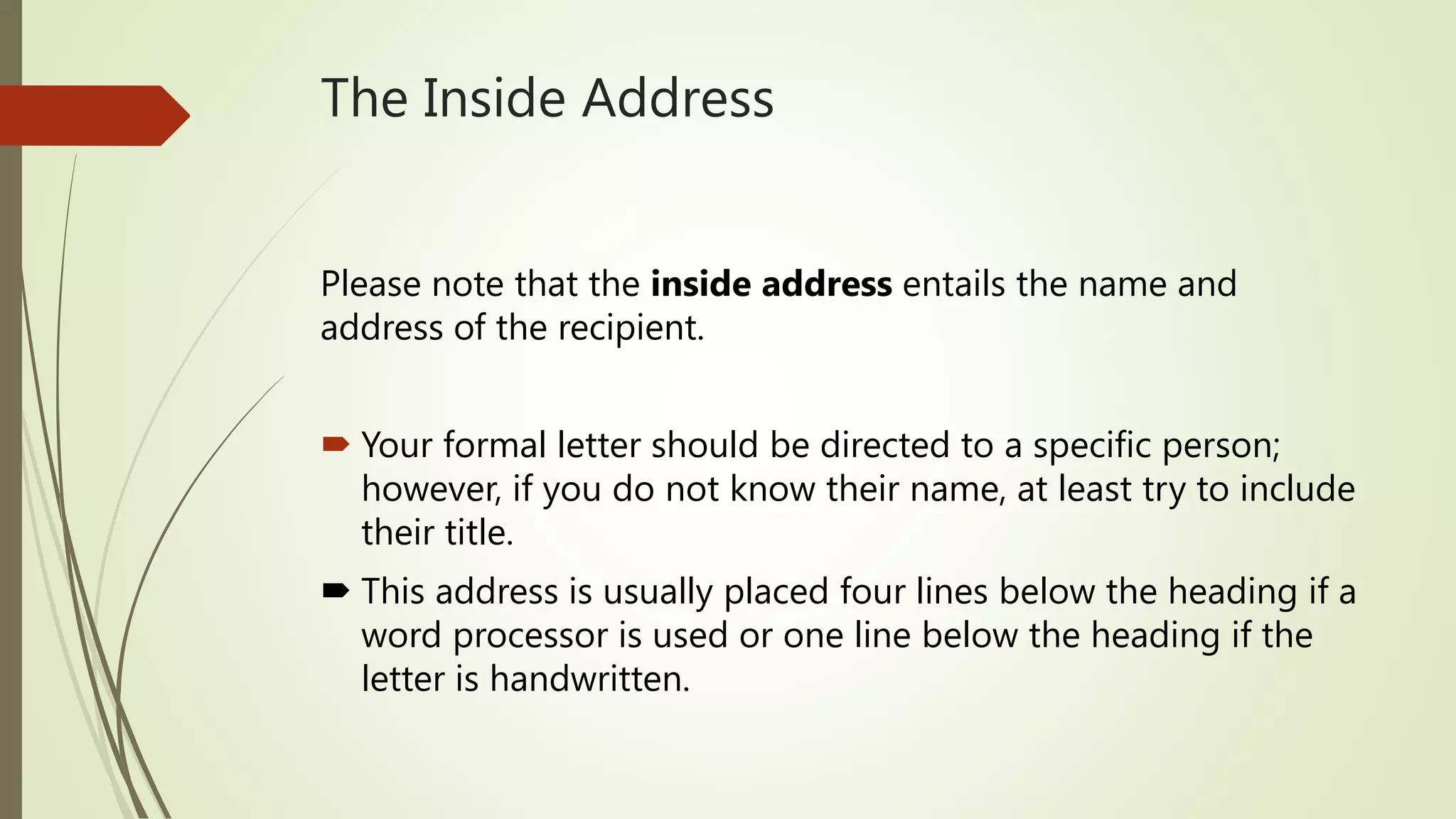 Presenting a Formal Letter | PPTX