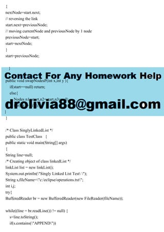 Write a Java Class to Implement a Generic Linked ListYour list mus.pdf