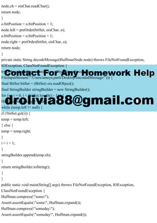 write a java program related to Huffman coding.SolutionThe Jav.pdf